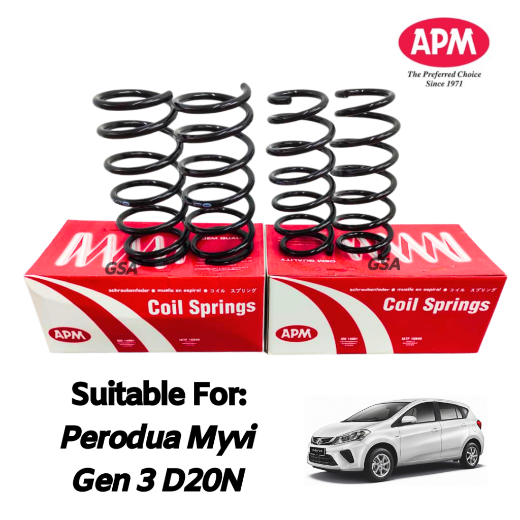 APM Perodua Myvi 3rd Gen D20N (2018 - )Standard Coil Spring Front/Depan ...