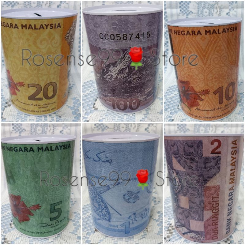14x11cm RM Saving Coin box Tabung Duit Syiling Duit Kertas Money Coin ...