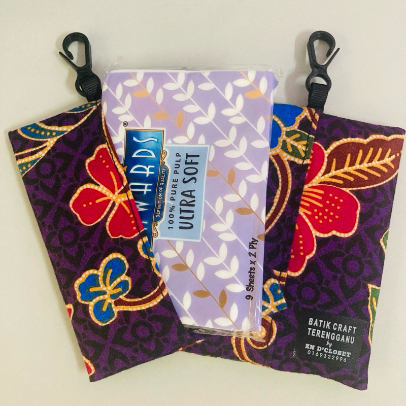 (READY STOK) pocket tissue batik /doorgift beg/ kraft batik ...