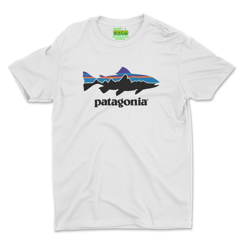 PATAGONIA Fish Logo Outdoor Camping Hiking and Trail Running streetwear ...