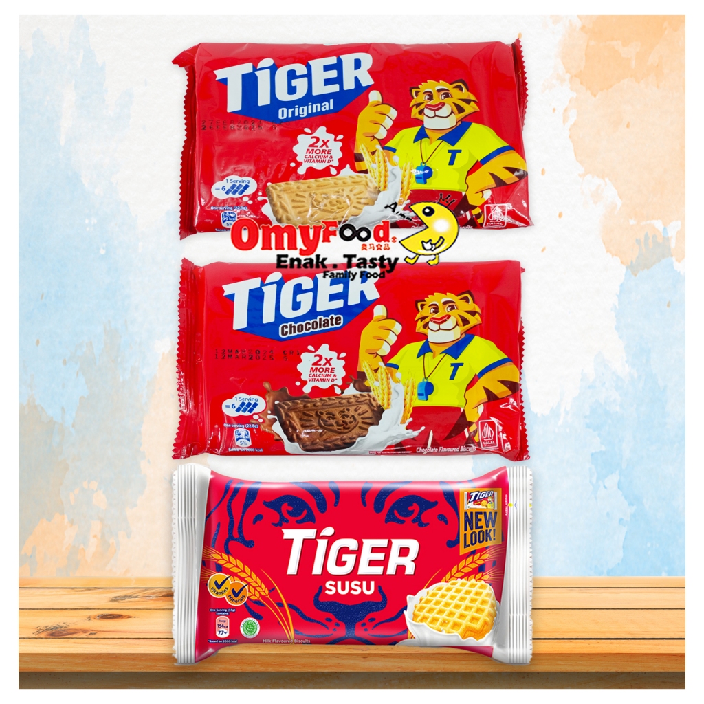 144.4g/175g Tiger Biscuits [Original/Chocolate/Milk][OmyFood] | Shopee ...