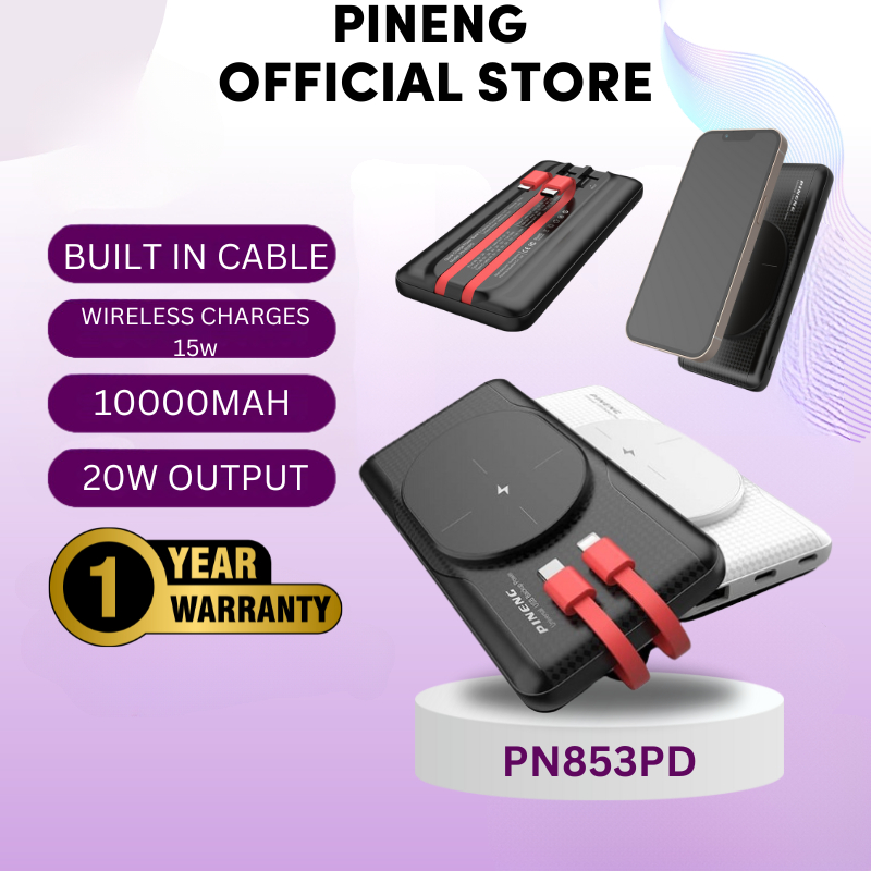 Pineng Wireless Power Bank PN853PD 20W(10000mAh) | Shopee Malaysia
