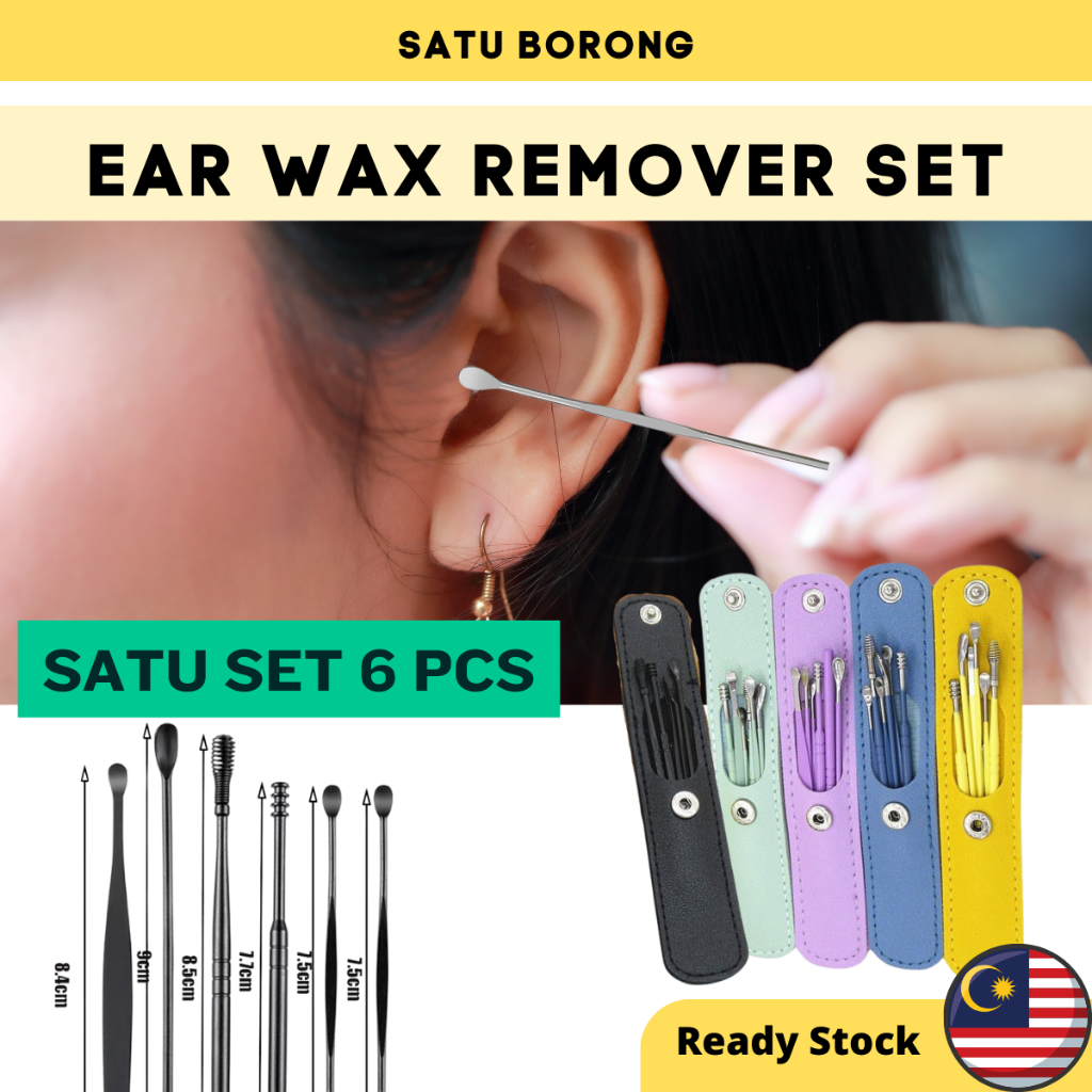 Korek Telinga Besi Budak Set Ear Wax Remover Cleaning Tool Cleaner ...