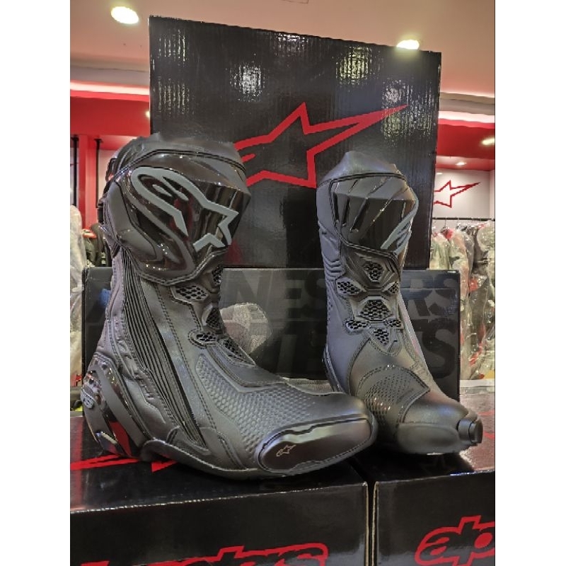 ALPINESTARS BOOTS SUPERTECH-R (BLACK/BLACK) | Shopee Malaysia