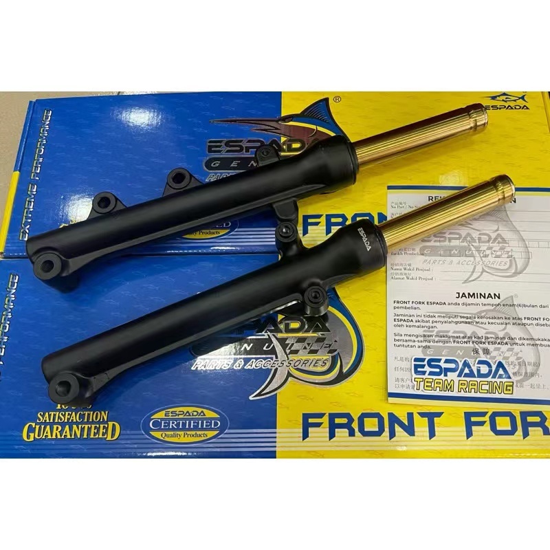 ESPADA RACING Y15 Y15ZR Y16 Y16ZR TURUN LOWER 1.5 INCH FRONT FORK ASSY SET GOLD BLACK ( INNER ...