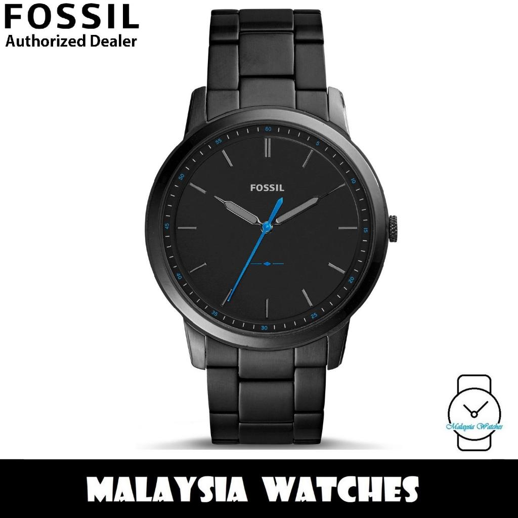 (OFFICIAL WARRANTY) Fossil Men's FS5308 The Minimalist Black Satin Dial ...