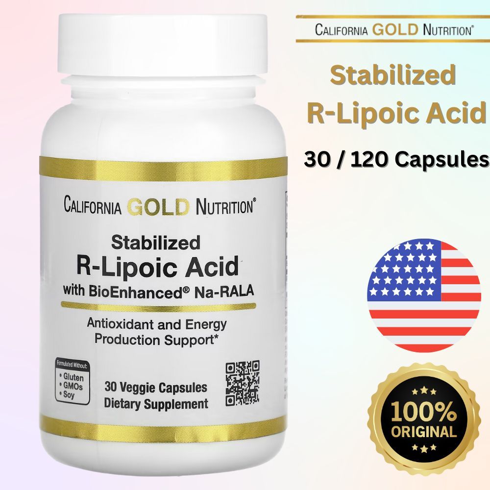 California Gold Nutrition, Stabilized R-Lipoic Acid, 30/120 Veggie ...