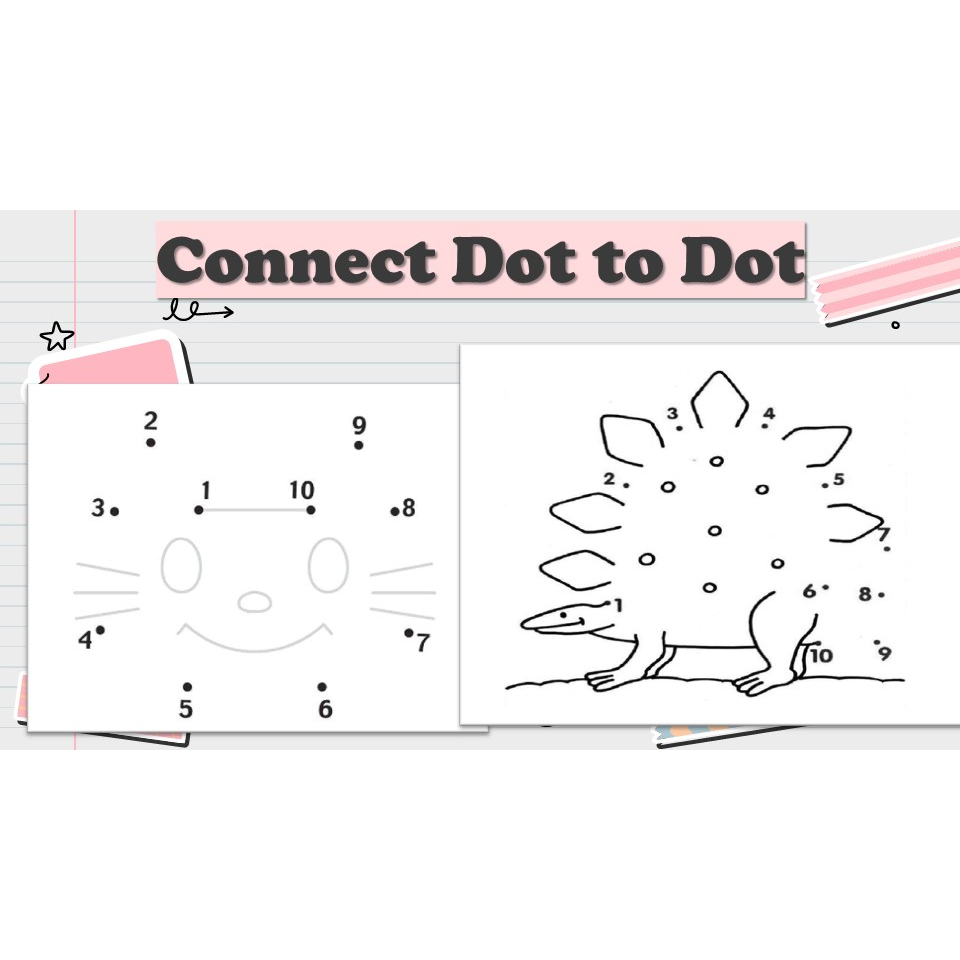 [P050] 46 pages Connect Dot to Dot Worksheet for Pre-school PDF version ...