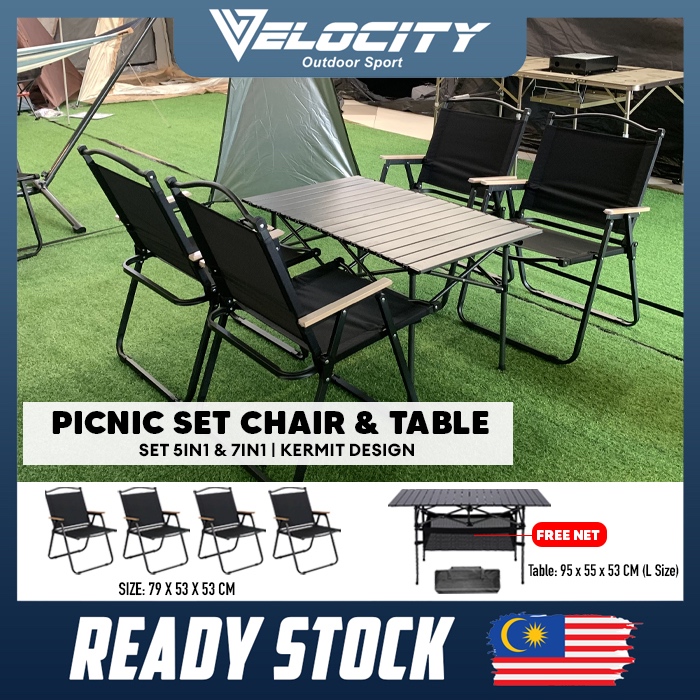 Table Set With Kermit Chair Outdoor Camping Meja Kerusi Lipat Murah ...