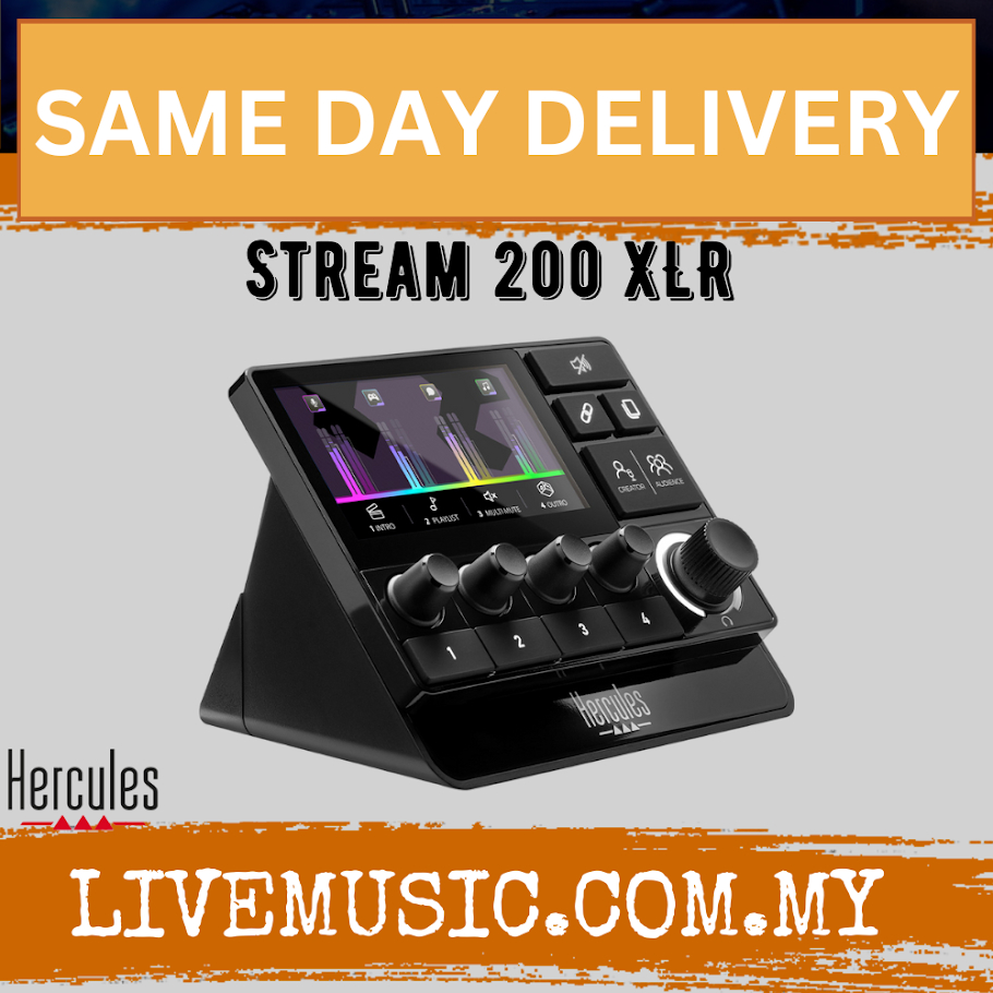 Hercules Stream 200 XLR, Pro Audio Mixer for Advanced Content Creators, Streaming ( STREAM200XLR ...