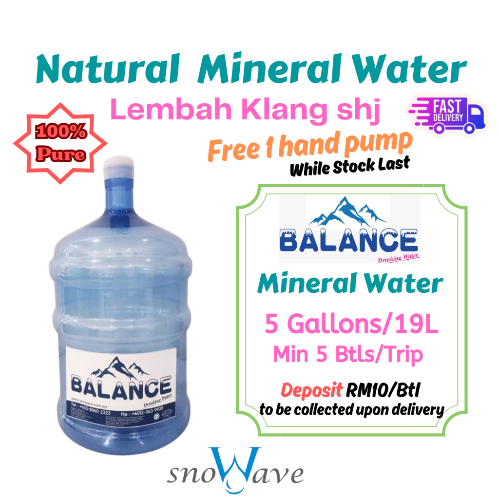 Balance Natural Mineral Water 5 Gallons (19L) | Shopee Malaysia