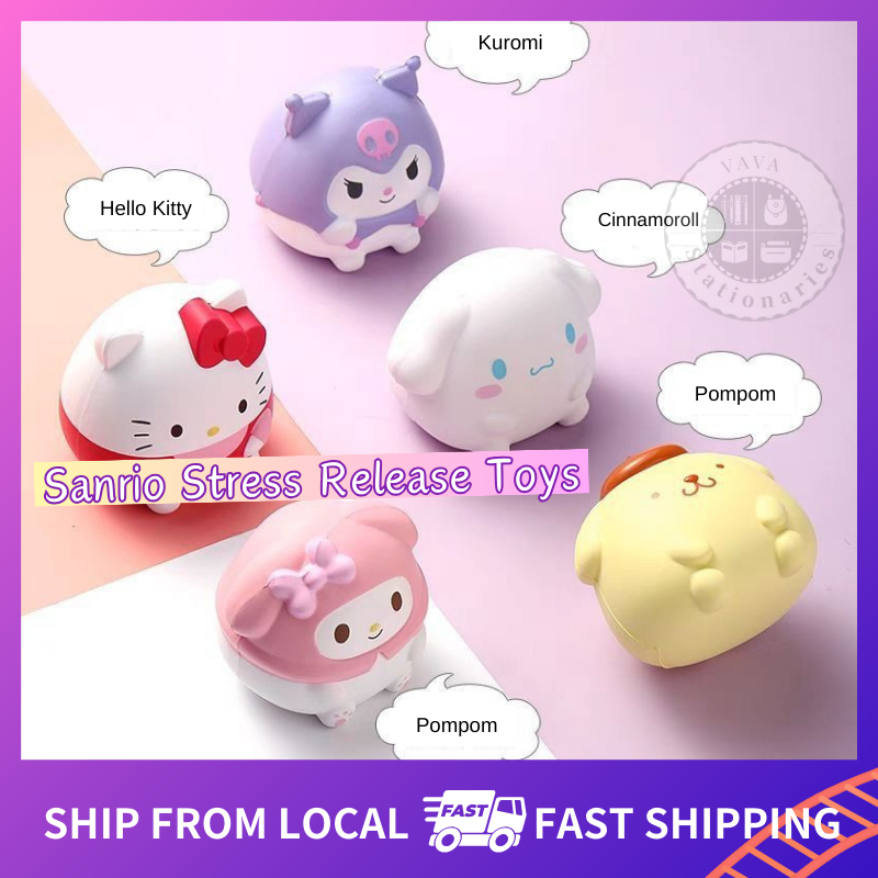 Sanrio Squishy Toys Cute Stress Ball Kuromi Melody Taba Squishy Comel ...
