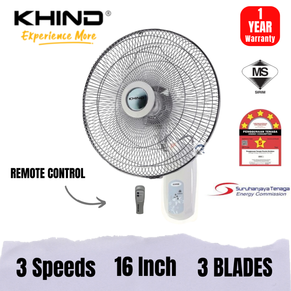 KHIND WALL FAN 16” WF1602SE | KIPAS DINDING KHIND 16” | Shopee Malaysia