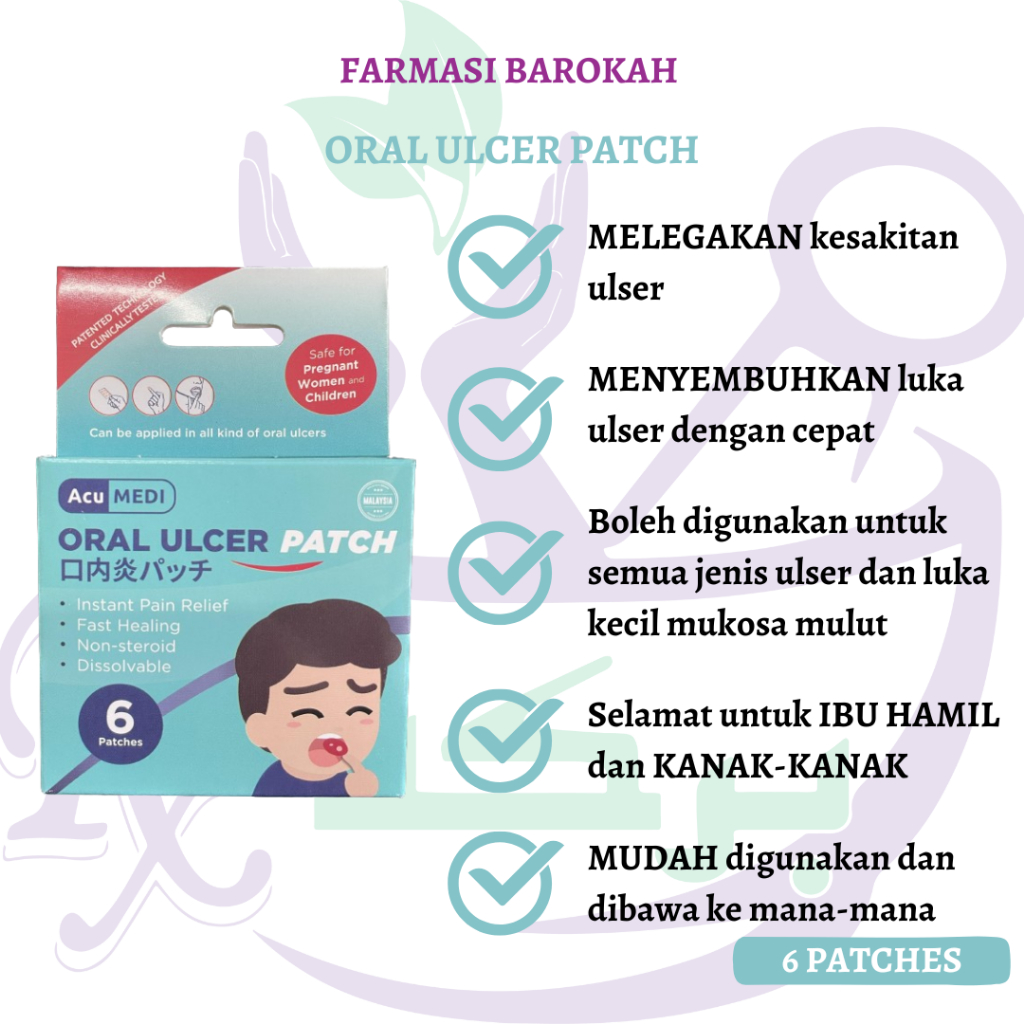Acumedi Oral Ulser Patch 6's | Shopee Malaysia