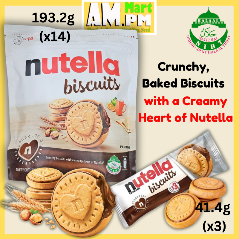 [Halal] Nutella Biscuits Crunchy Biscuits with Creamy Heart of Nutella ...