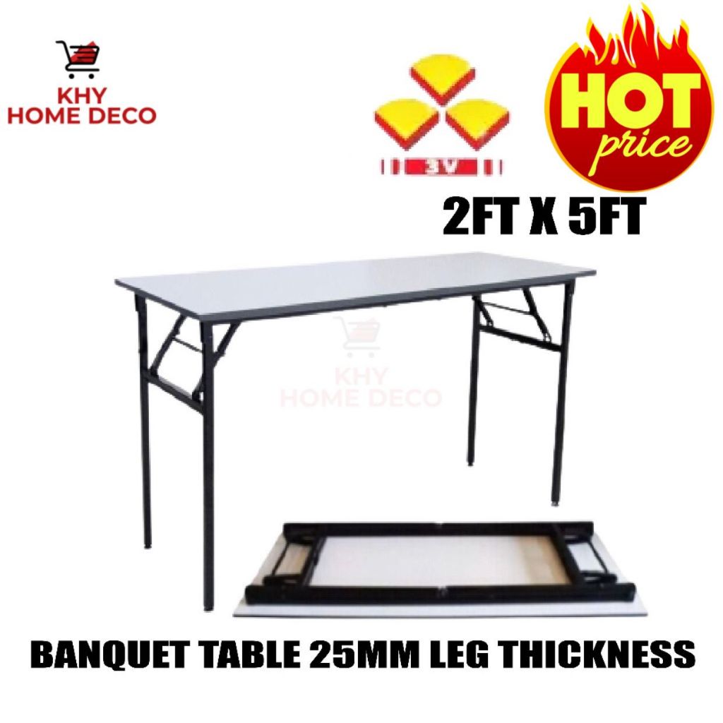 KHY(3V)2x4ft/5ft Foldable plastic Top Banquet Table/ Folding Banquet ...