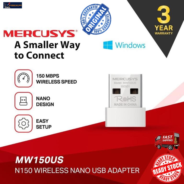 MERCUSYS N150 WIRELESS NANO USB WI-FI ADAPTER (MCS-MW150US) | Shopee Malaysia