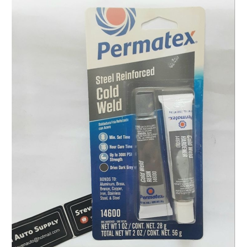 100% Genuine Permatex Steel Reinforced Cold Weld (2 Ton Glue) | Shopee ...