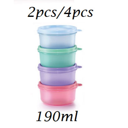 *2pcs/4pcs*Tupperware Small Round Container 190ml Mini Size Jelly snack ...
