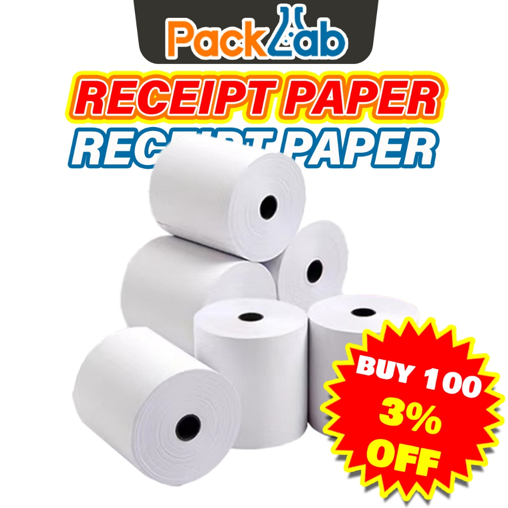 Coreless Thermal Paper Roll 80x60mm Kertas Resit Receipt 57x40mm POS ...