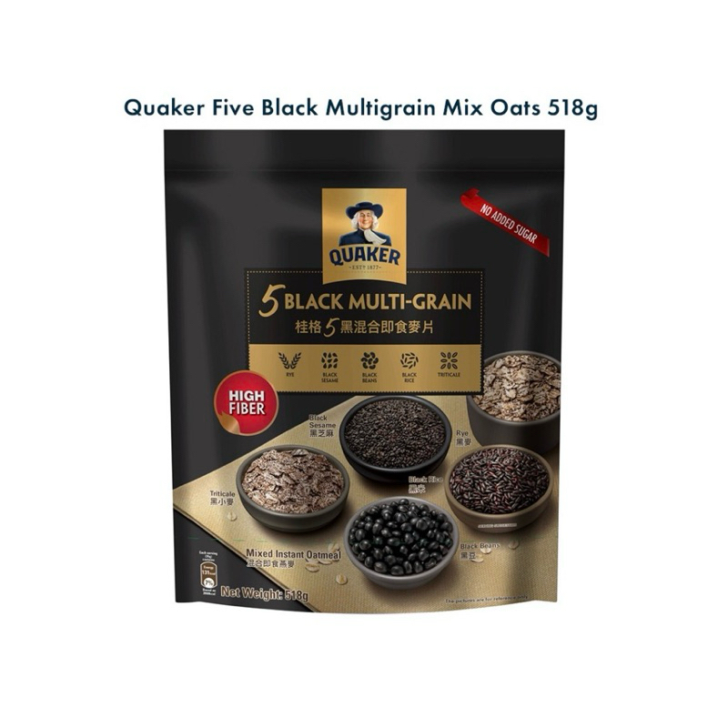 Quaker Oats Five Black Multigrain (518g) | Shopee Malaysia