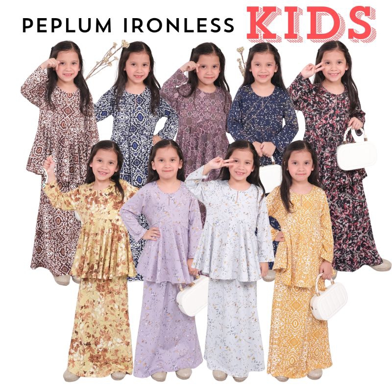 [RAYA 2024] - 30.3.2024 - Peplum Kid Ironless by Dhia Ironless - Kurung ...
