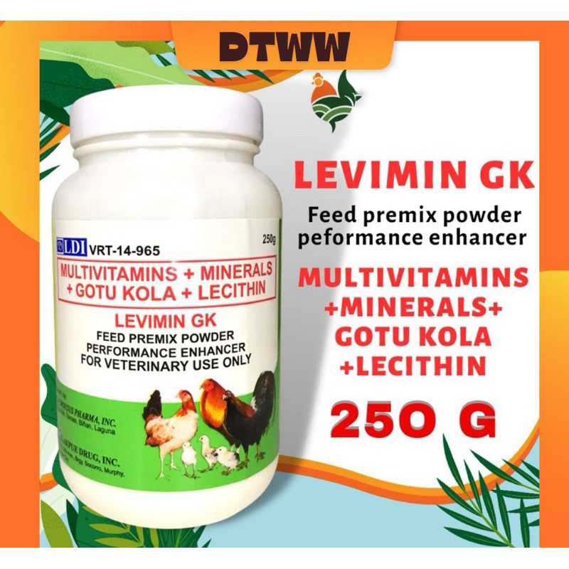 Levimin GK Powder Feed Premix for pet chicken / Pigeon / Gamefowl 250g ...
