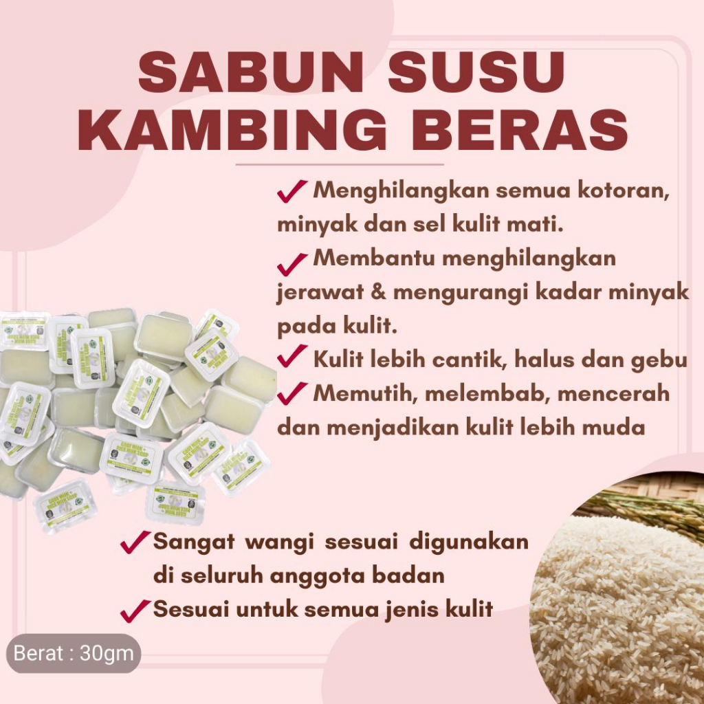 SABUN SUSU KAMBING GOAT MILK SOAP MUAH DAN SESUAI SEMUA JENIS KULIT ...