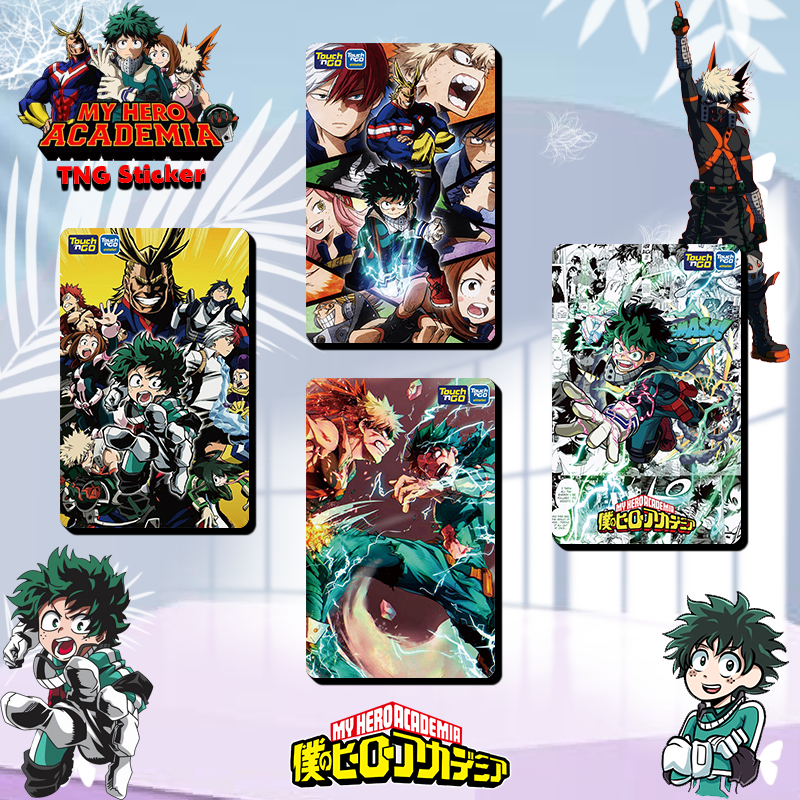 My Hero Academia TNG Sticker - Tng Touch N Go/Bank Card Sticker Cover ...