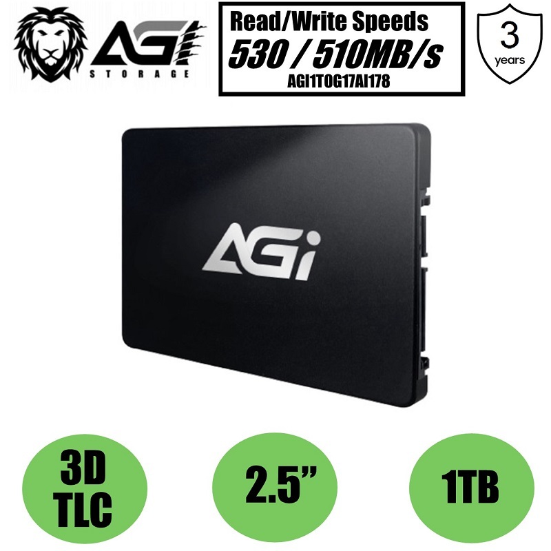 AGI 3D TLC 2.5" SATA SSD (256GB/512GB/1TB) | Shopee Malaysia