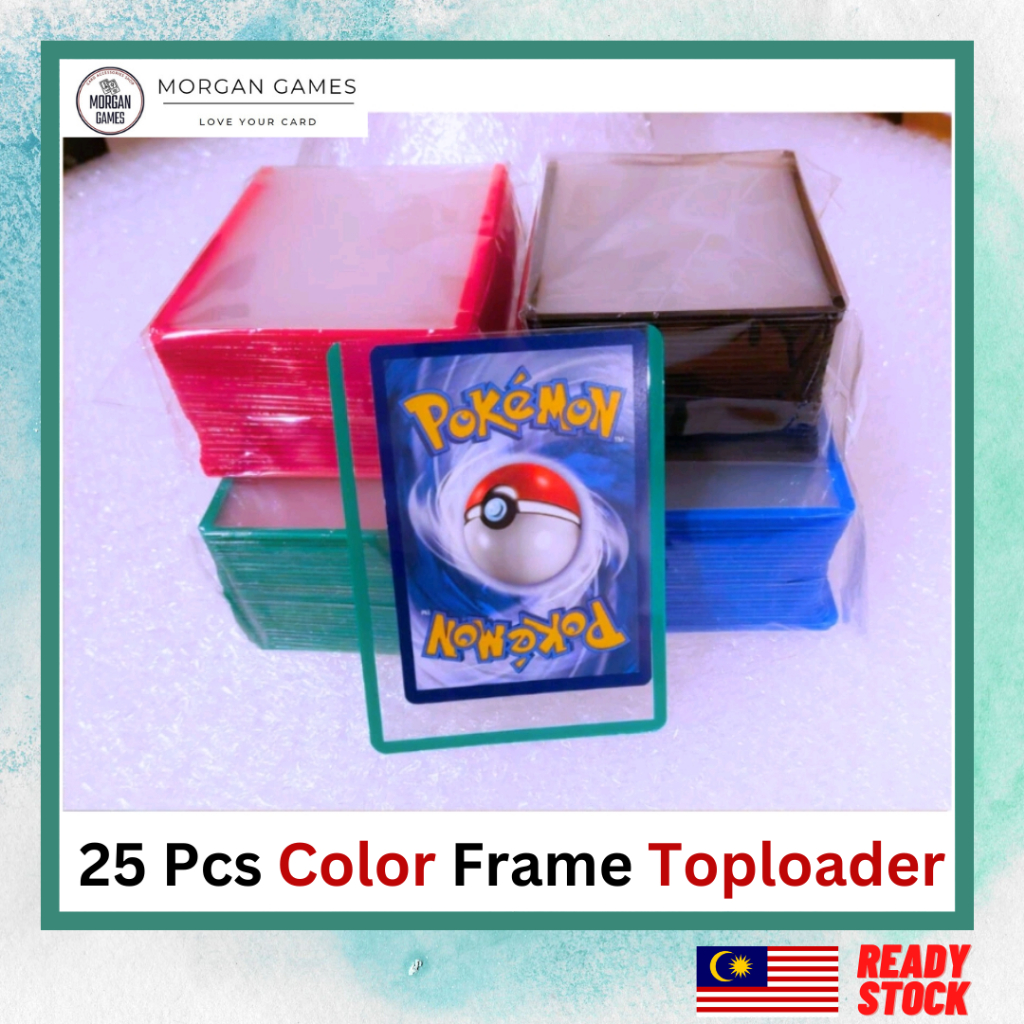 【Morgan Games】[Ready Stock] 25 Pieces Quality Colored Border Toploader ...