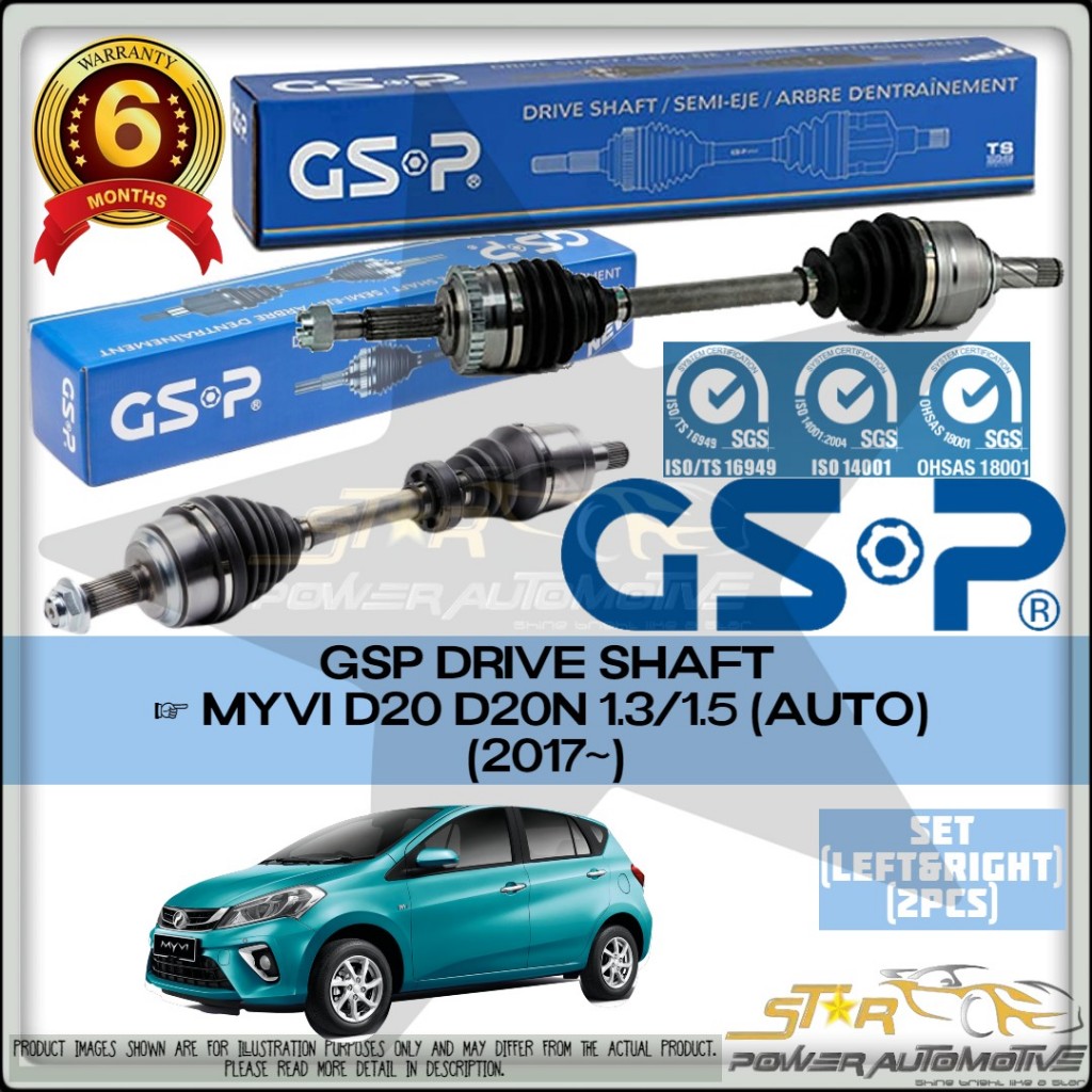 PERODUA MYVI D20 D20N 1.3 1.5 (AUTO) (2017~) GSP DRIVE SHAFT (LEFT ...