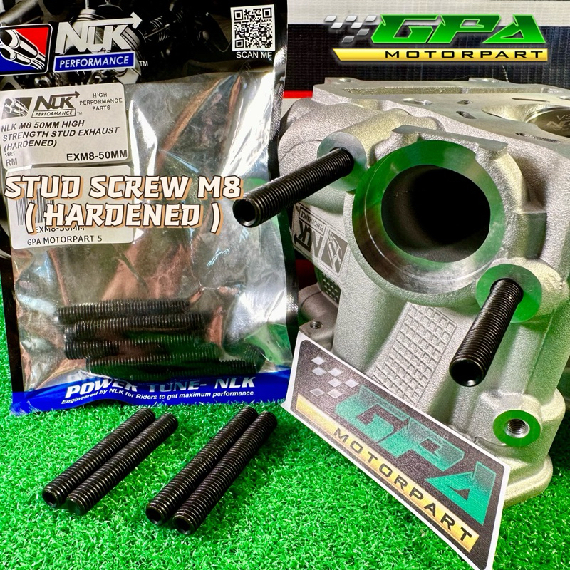 NLK PERFORMANCE M8 ALLEN KEY STUD SCREW HARDENED 50MM / 60MM PANJANG ...