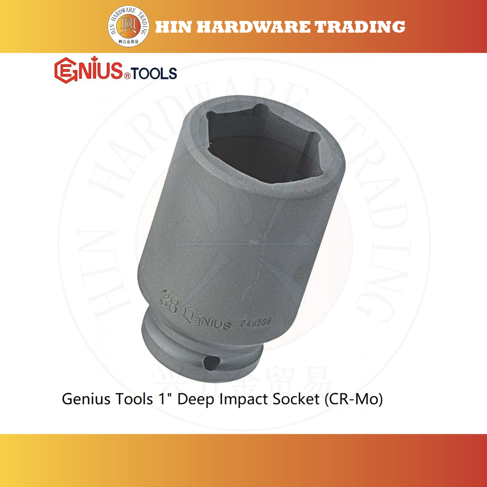 Genius Tools 1" Dr. 24mm ~ 55mm Deep Impact Socket (CR-Mo) | Shopee ...