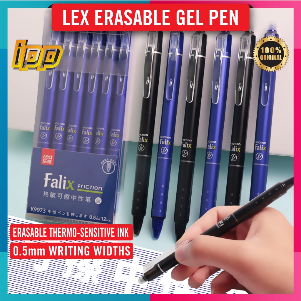 LEX Falix Erasable Gel Pen 0.5mm - Ready Stock | Shopee Malaysia
