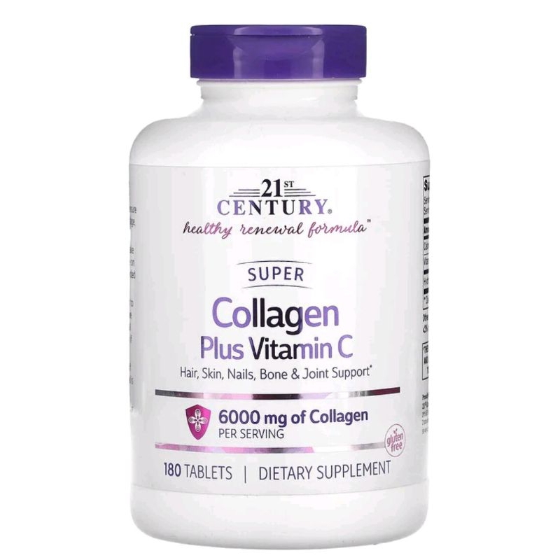 Super Collagen Plus Vitamin C, 6000 mg, 180 Tablets | Shopee Malaysia