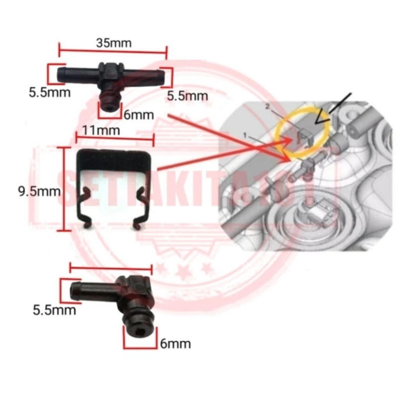 ISUZU DMAX D-MAX NOZZLE PIPE JOINT/FUEL INJECTOR RETURN HOSE JOINT/FUEL ...