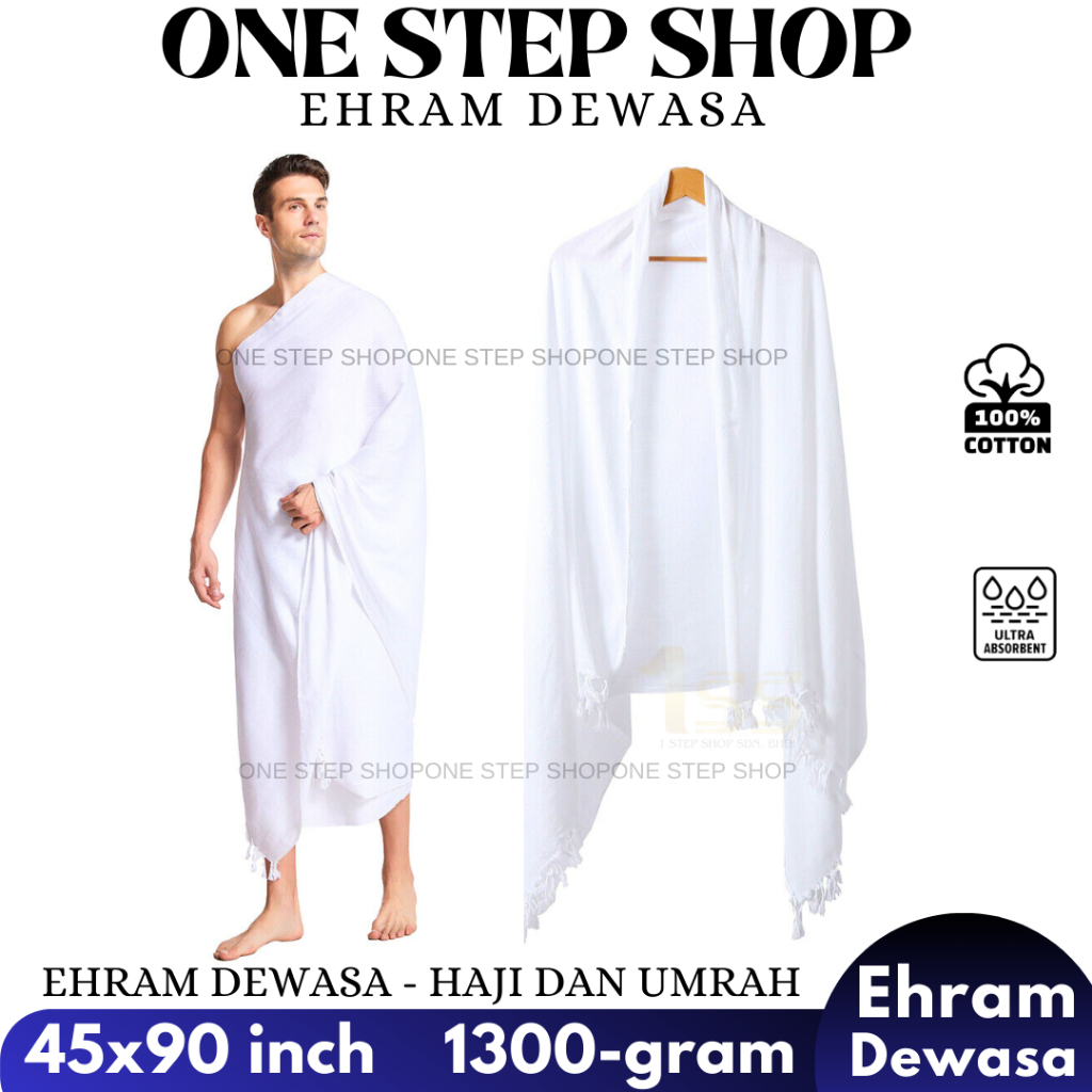 Ehram Dewasa - Haji Dan Umrah Dewasa Dan Budak 100% Cotton Dobby ...
