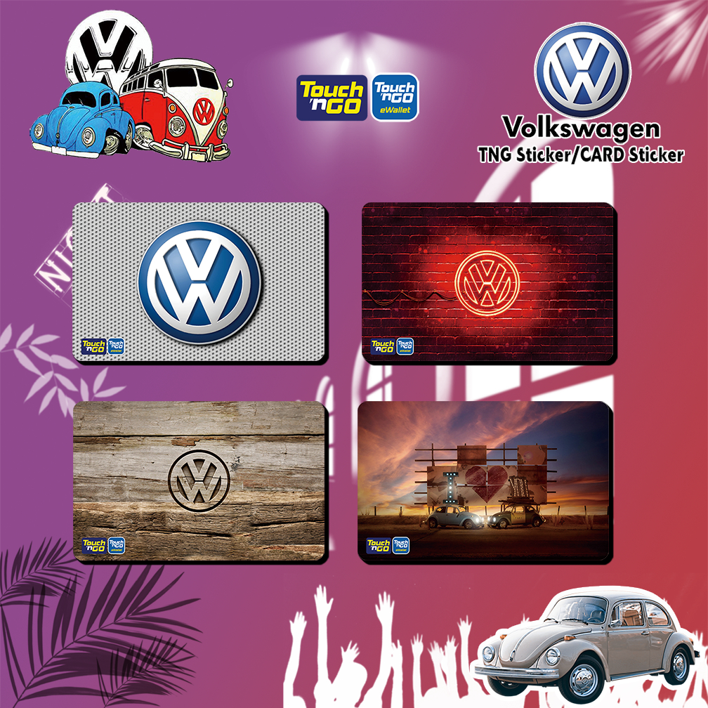 Volkswagen Cars TNG Sticker - Tng Touch N Go/Bank Card Sticker Cover ...