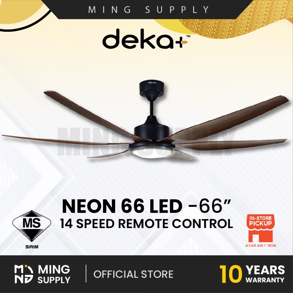 (Sirim) DEKA NEON 66 LED Ceiling Fan Blades Remote Control Fans DC ...