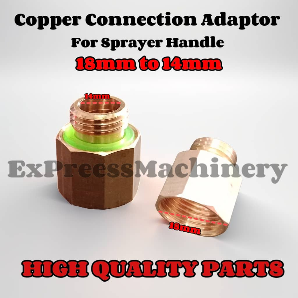 (18MM X 14MM DDAPTOR) Copper Connection Lance Adaptor for Sprayer ...