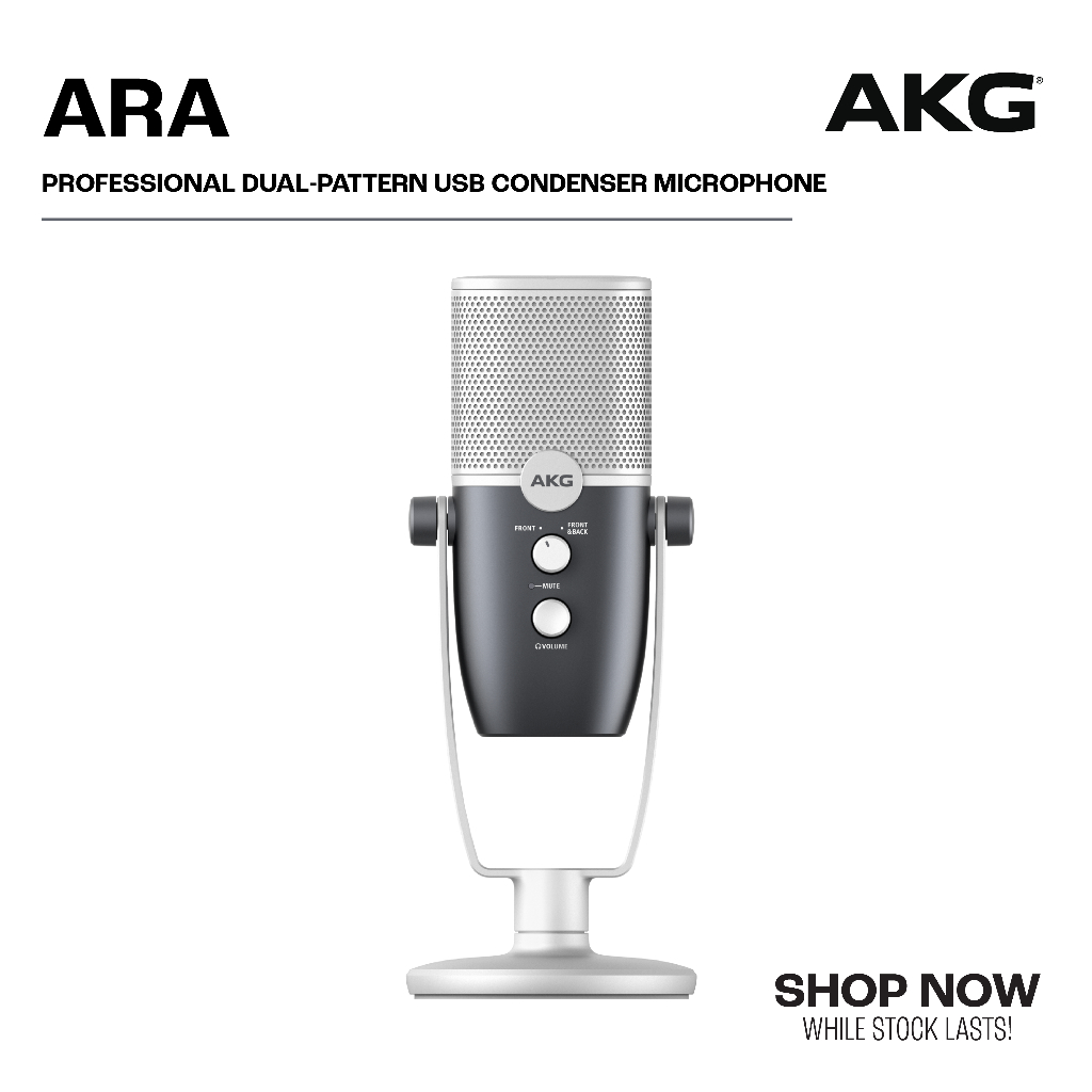 AKG Ara C22 Professional Dual-Pattern USB Condenser Microphone | Shopee ...