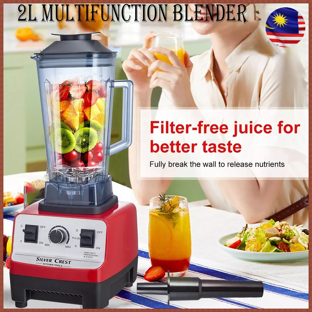 Heavy Duty Blender Pengisar 2L Mixer Juicer High Power Food Processor ...