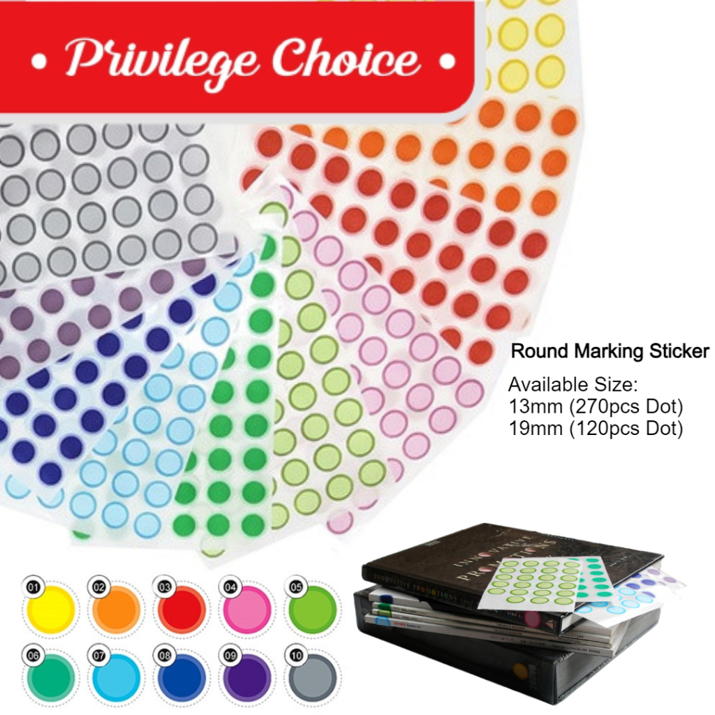 Round Marking Sticker / 19mm Label Sticker / 13mm Multipurpose Label ...