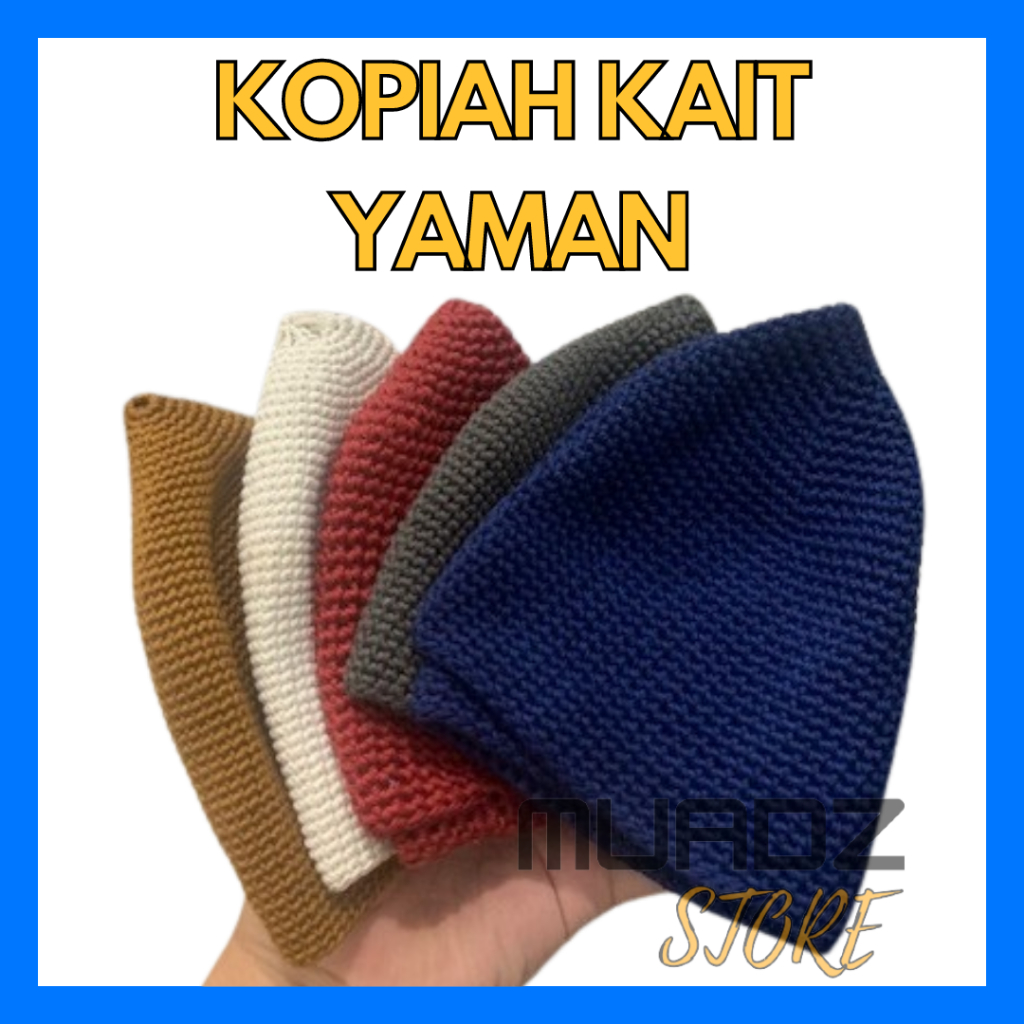 KOPIAH KAIT Extra Tebal DEWASA BENANG TURKI SONGKOK KETAYAP peci serban ...