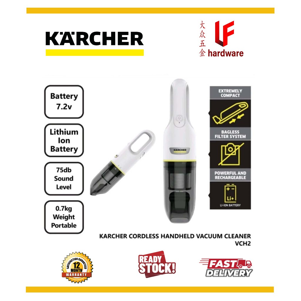 Karcher VCH 2 Handheld Cordless Mini Vacuum Cleaner VCH2 | Shopee Malaysia