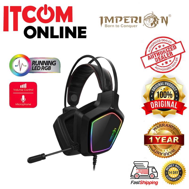 IMPERION HS-G51 SHIELD WIRED USB HEADSET (SILVER) | Shopee Malaysia