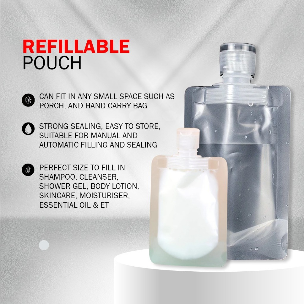 100ml Portable Travel Lotion Dispenser Bag Sub-Packaging Bag Cosmetic ...