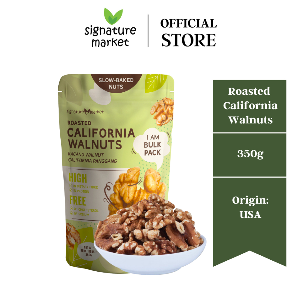 Signature Market Roasted California Walnut (Bulk Pack) (350g) | Shopee ...