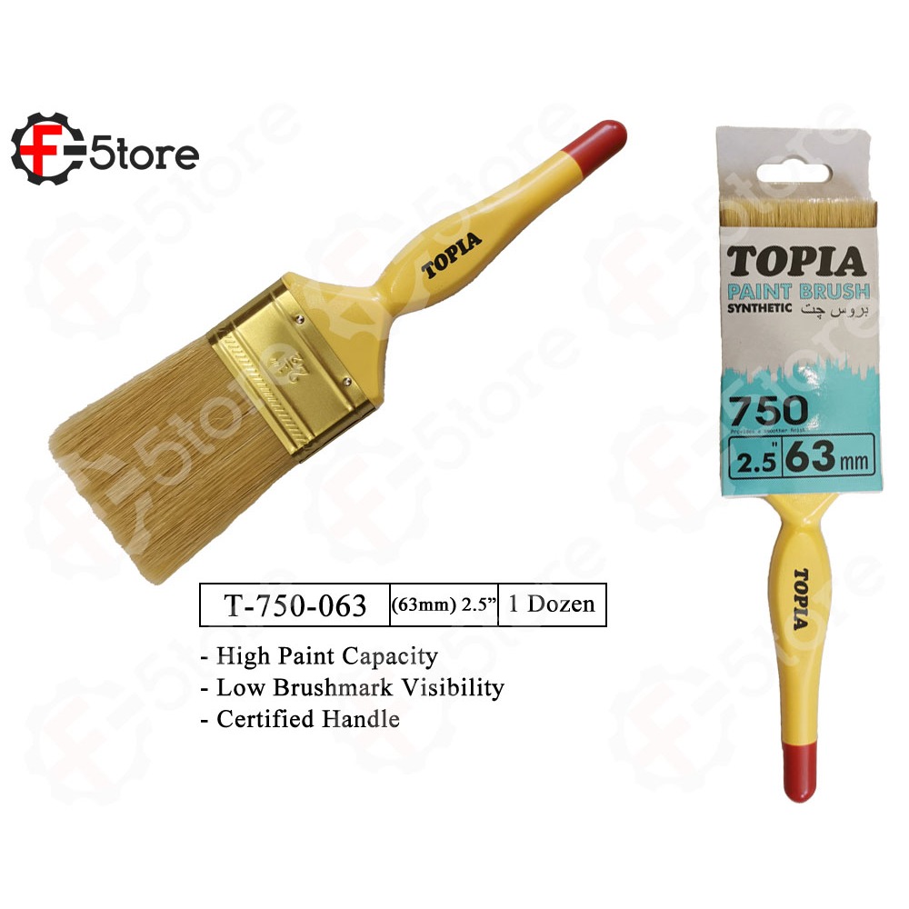 Topia 750 Synthetic Paint Brush x 1 Doz (12pcs) | Shopee Malaysia